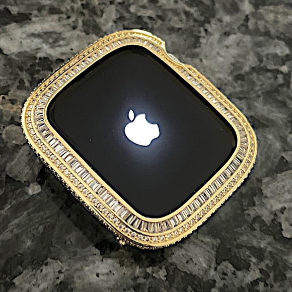 Applewatchcandy | Jewelry | 4k Yellow Gold Apple Watch Case With ...